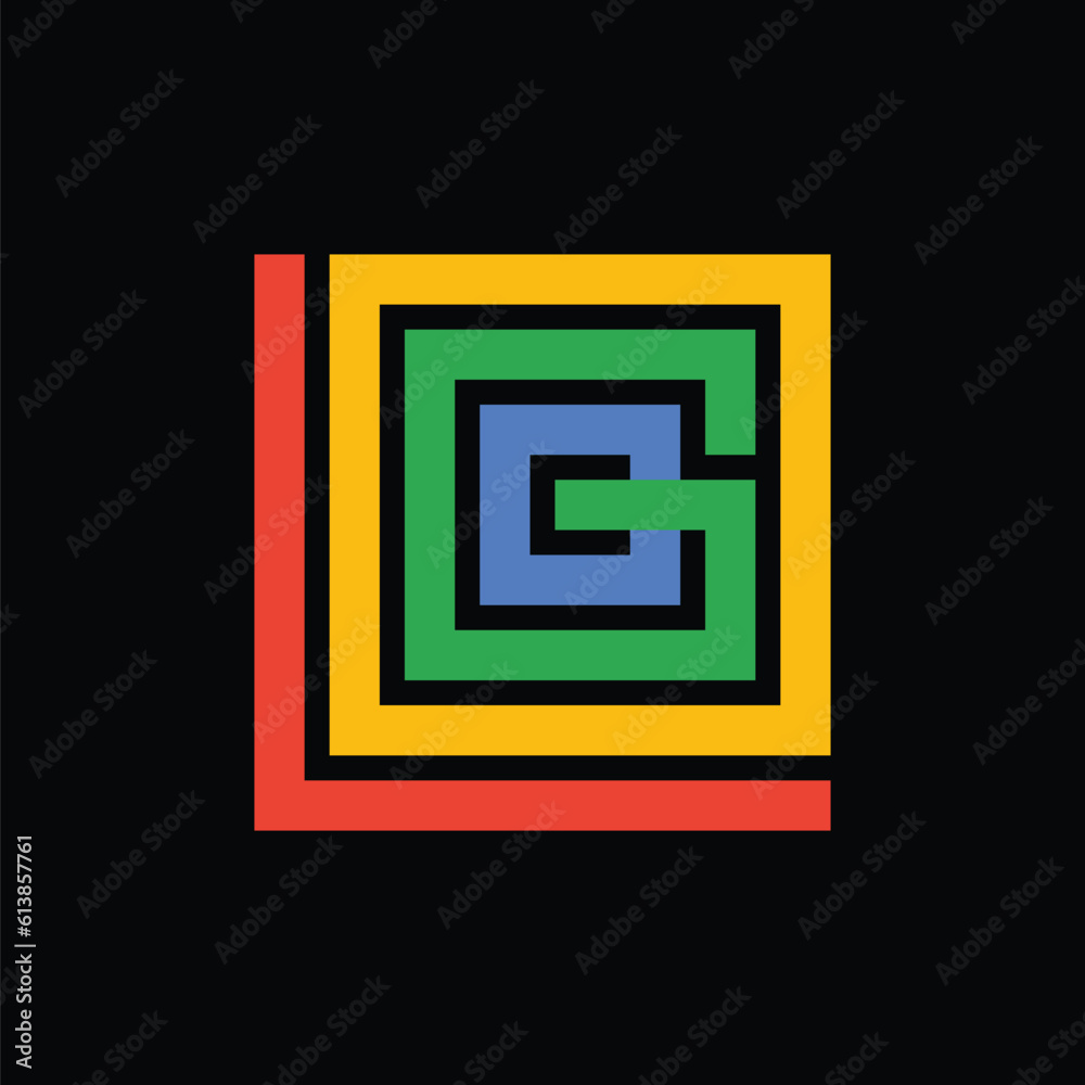 full color monogram logo for your design needs Stock Vector | Adobe Stock