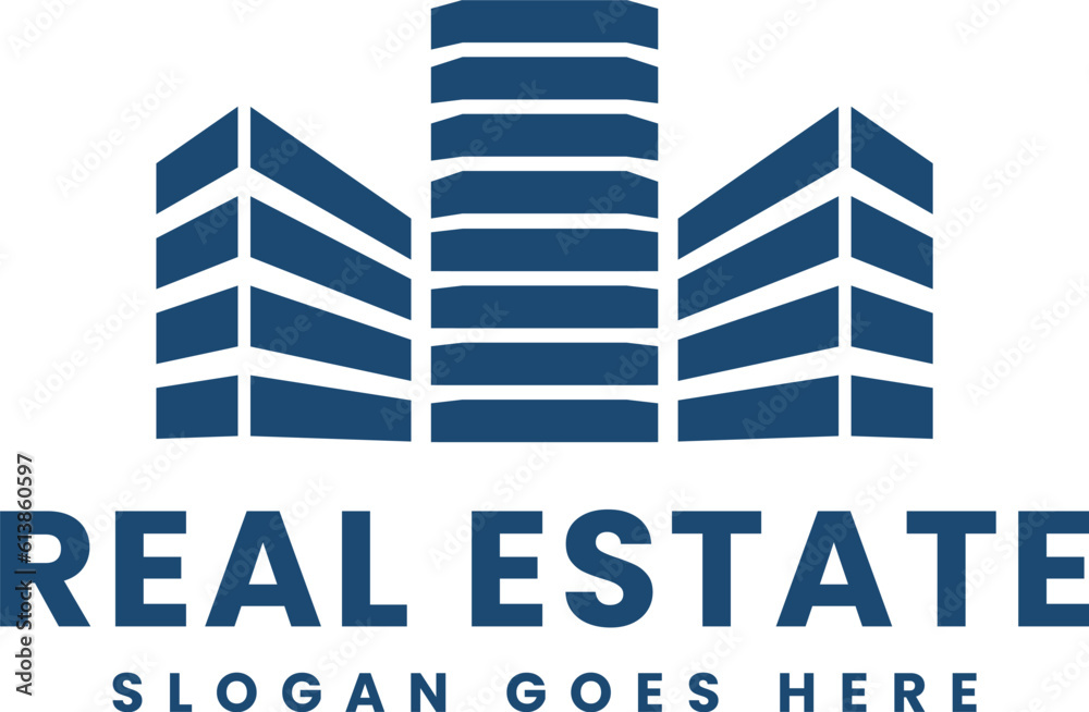 real estate logo design concept . Building branding icon. Towers symbol ...