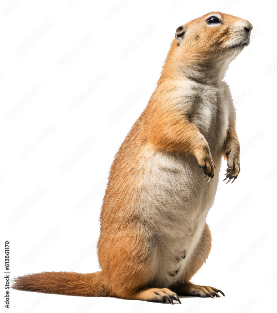 Praire dog isolated on the transparent background PNG. AI generative ...