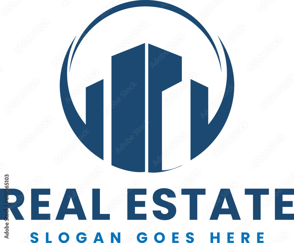 real estate logo design concept . Building branding icon. Towers symbol ...