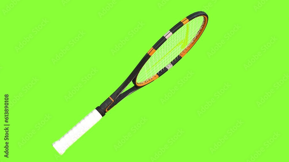 Tennis racket animation 3D disolve broadcast - loop animation UHD vídeo ...