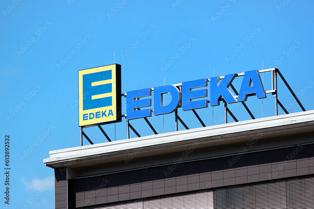 Chemnitz, Germany - June 11, 2023: Logo of an EDEKA chain store in ...