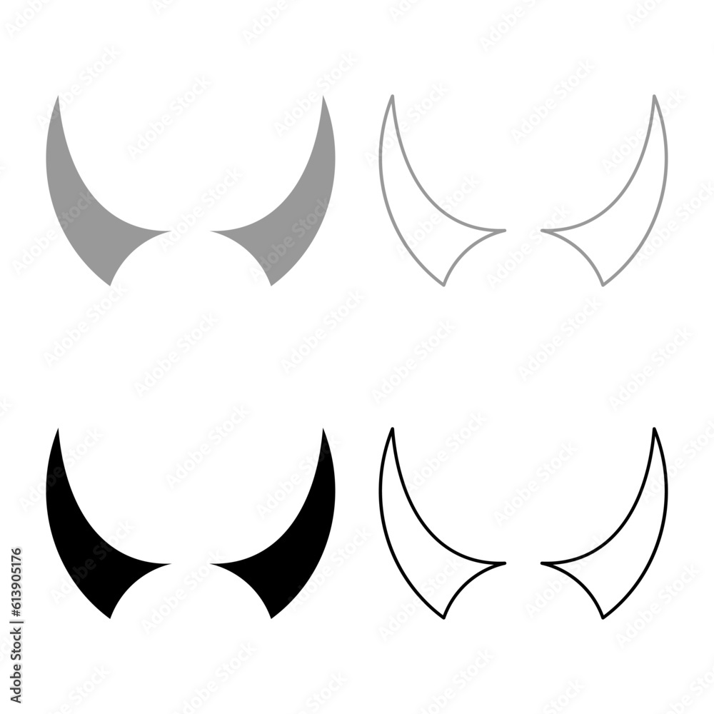 Horn of devil horns monster from hell Halloween carnival concept demon ...