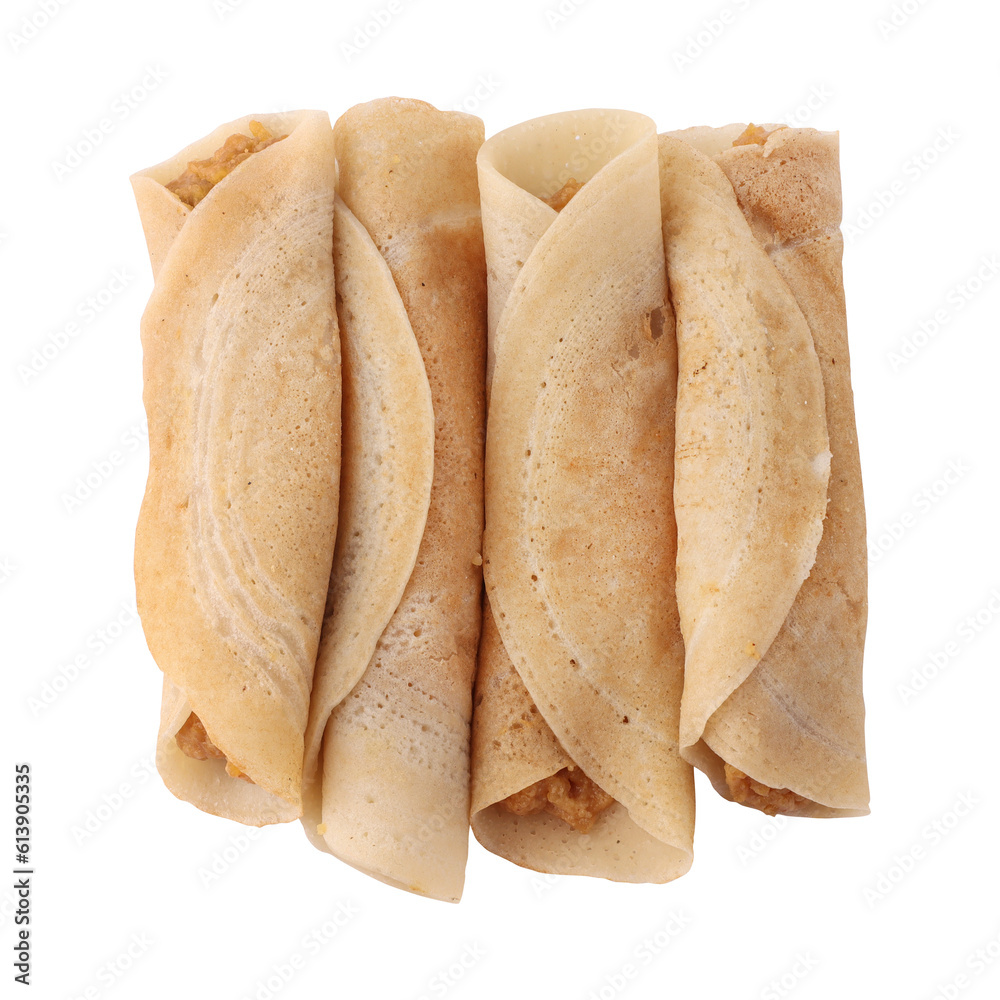 Bengali sweet Patishapta pitha isolated on transparent background Stock ...