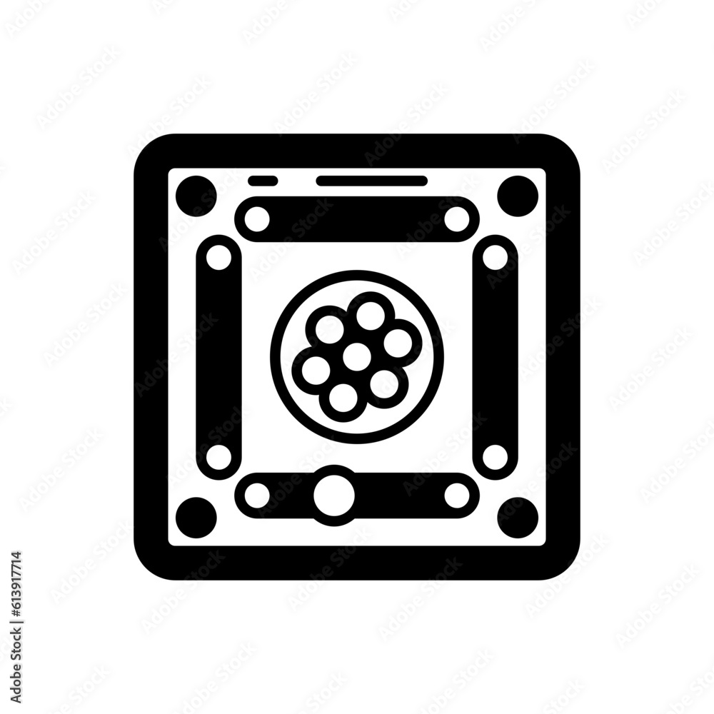 Carrom Board icon in vector. Illustration Stock Vector | Adobe Stock