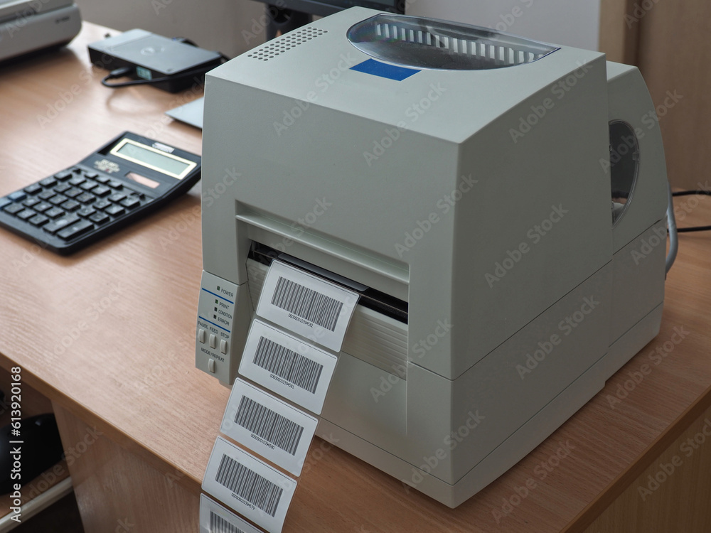 Barcode thermal transfer label printer. Inventory of units in ...