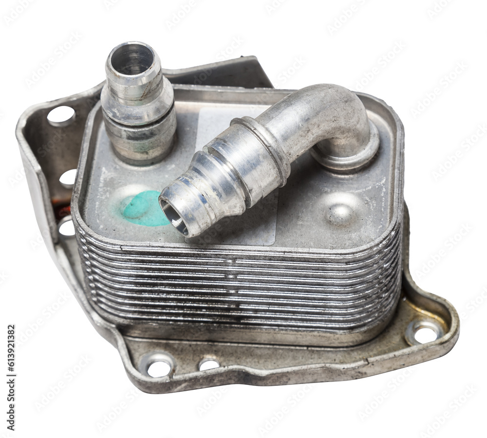 Gearbox heat exchanger - radiator, with metal chrome elements and tubes ...