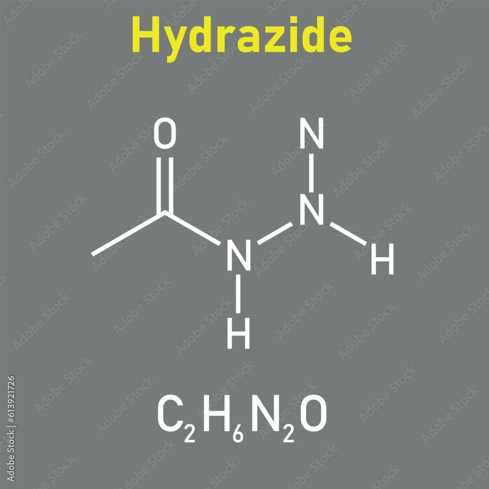 Chemical structure of Hydrazide (C2H6N2O). Chemical resources for ...