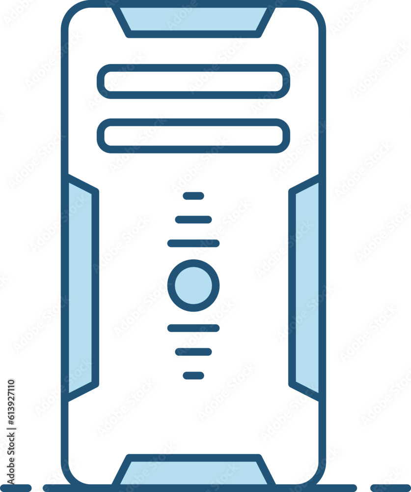 desktop home work personal computer, vector mark box. , pc case symbol ...