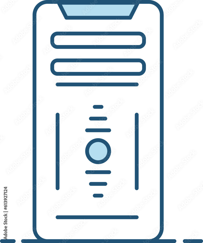 desktop home work personal computer, vector mark box. , pc case symbol ...