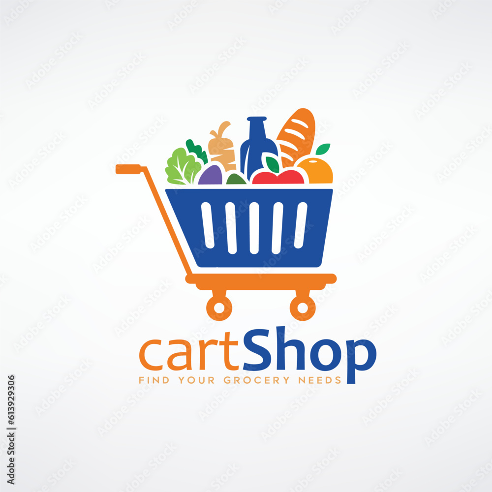 Trolley logo. vector trolley icon. cart icon. Shopping icon. online ...