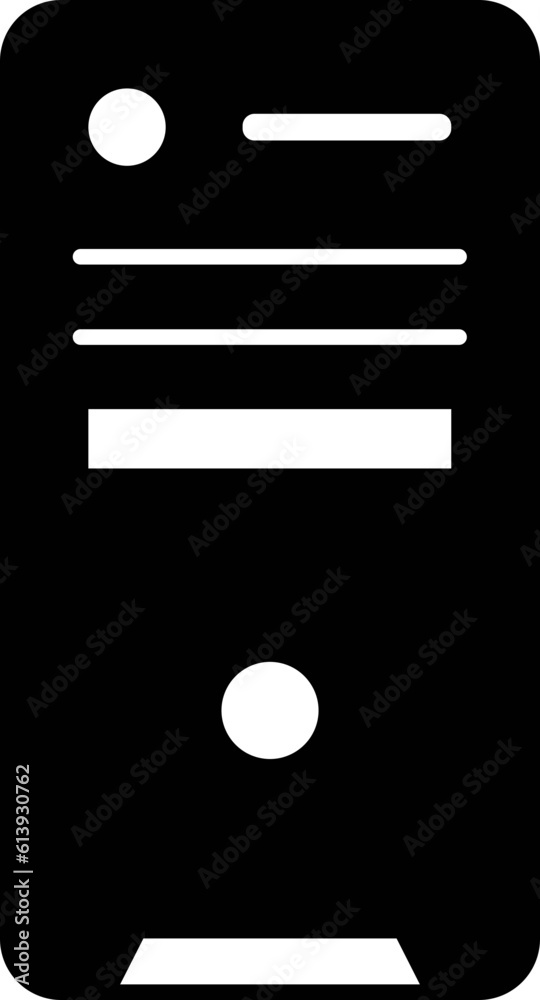 desktop home work personal computer, vector mark box. , pc case symbol ...