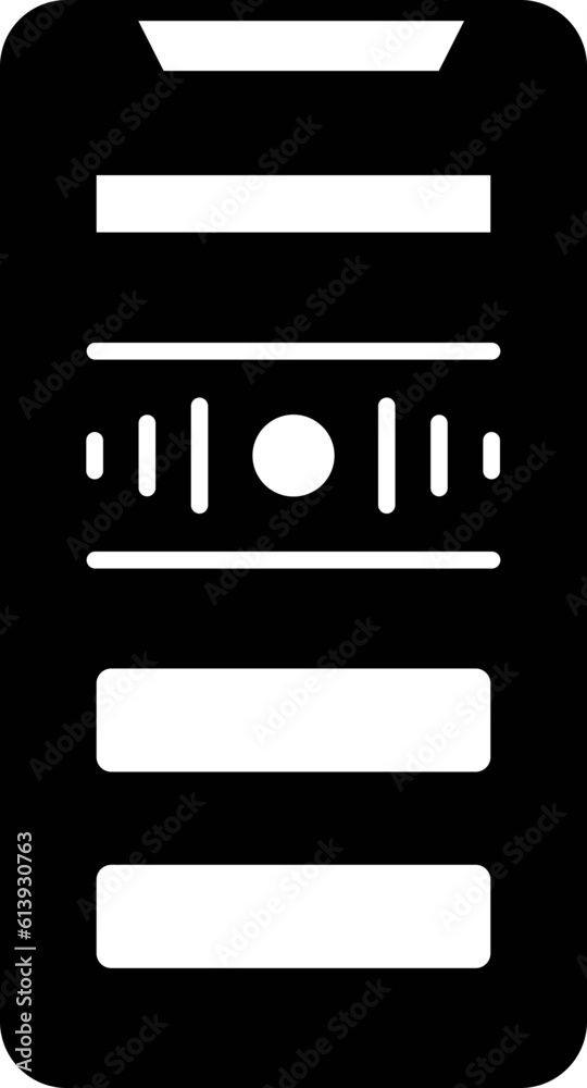 desktop home work personal computer, vector mark box. , pc case symbol ...