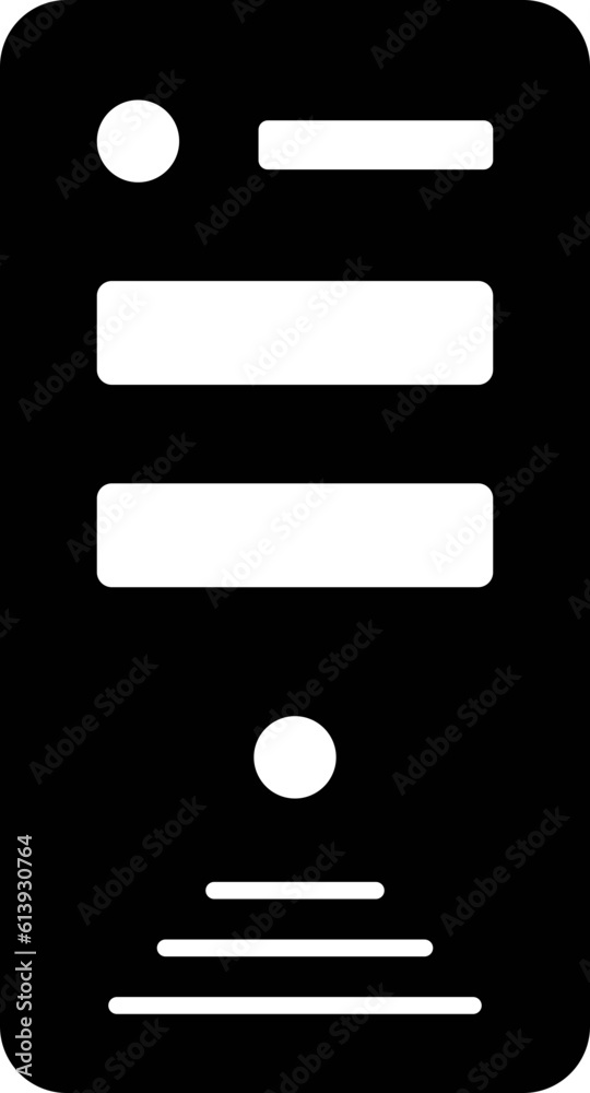 desktop home work personal computer, vector mark box. , pc case symbol ...