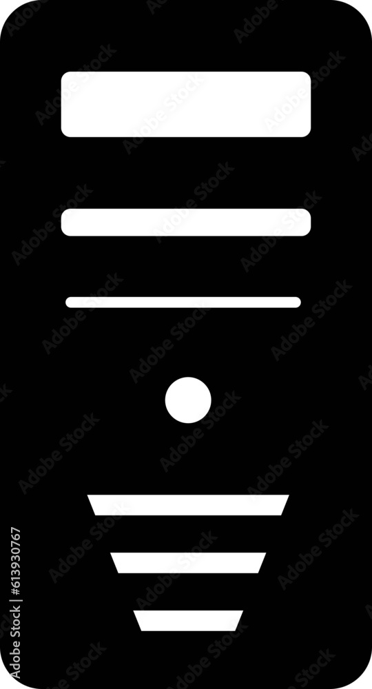 desktop home work personal computer, vector mark box. , pc case symbol ...