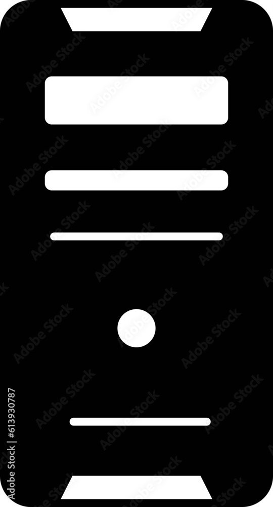 desktop home work personal computer, vector mark box. , pc case symbol ...