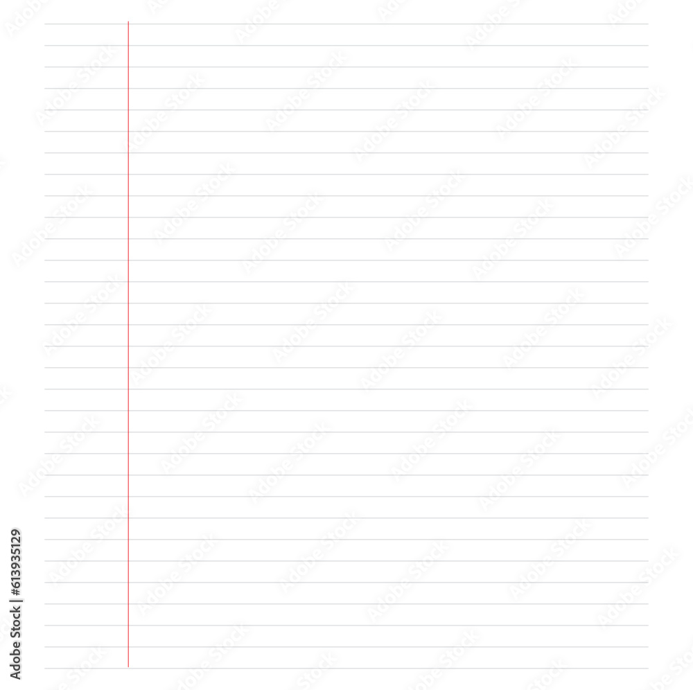 Notebook paper, practice book, blank school notebook, design, white ...
