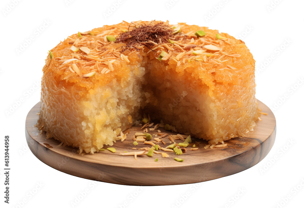 Kunafa on transparent background. Generative AI. Stock Illustration ...