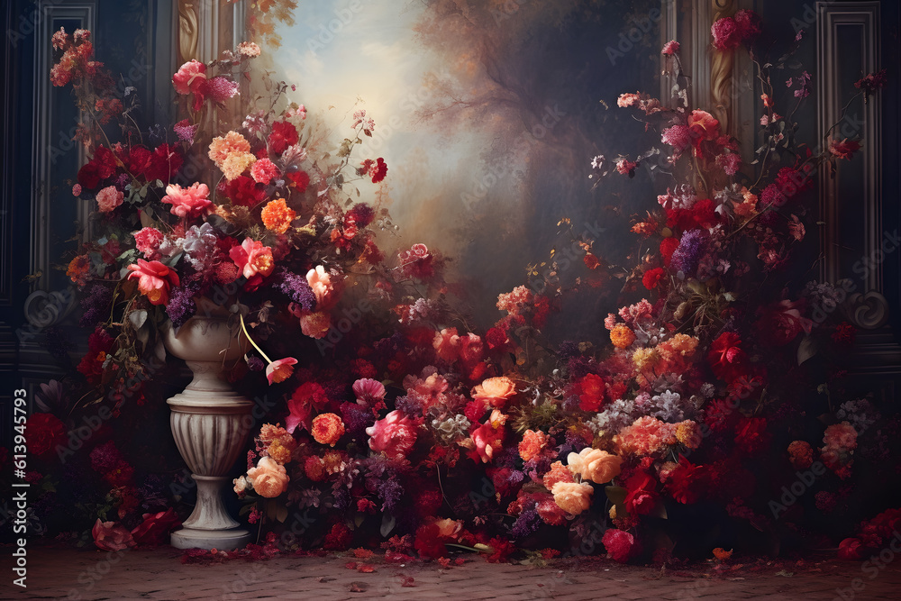 Whimsical Floral Digital Backdrops, maternity backdrops digital, studio ...