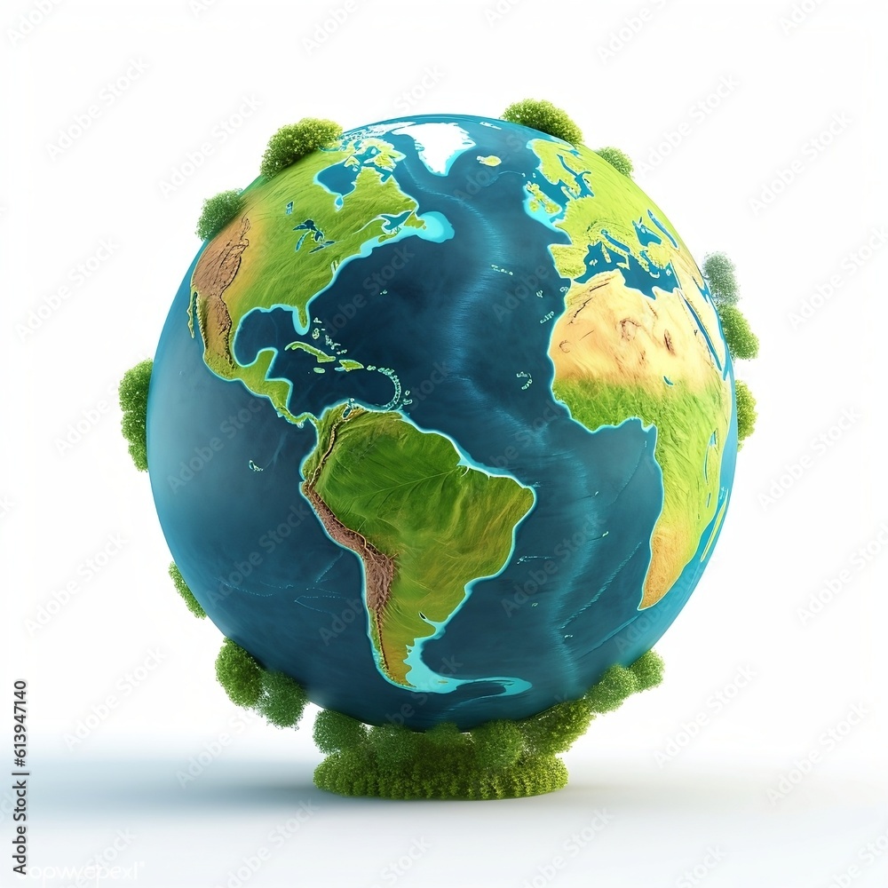 Earth Day concept with green globe and eco friendly enviroment. World ...
