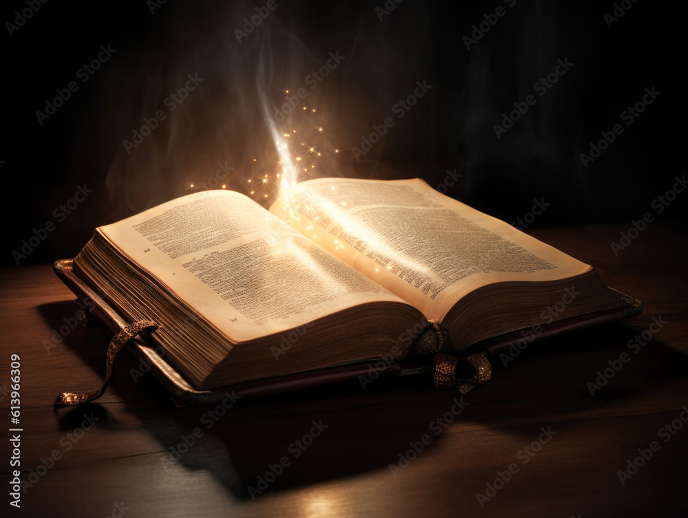 Discover the transformative power of faith as a radiant light emanates ...