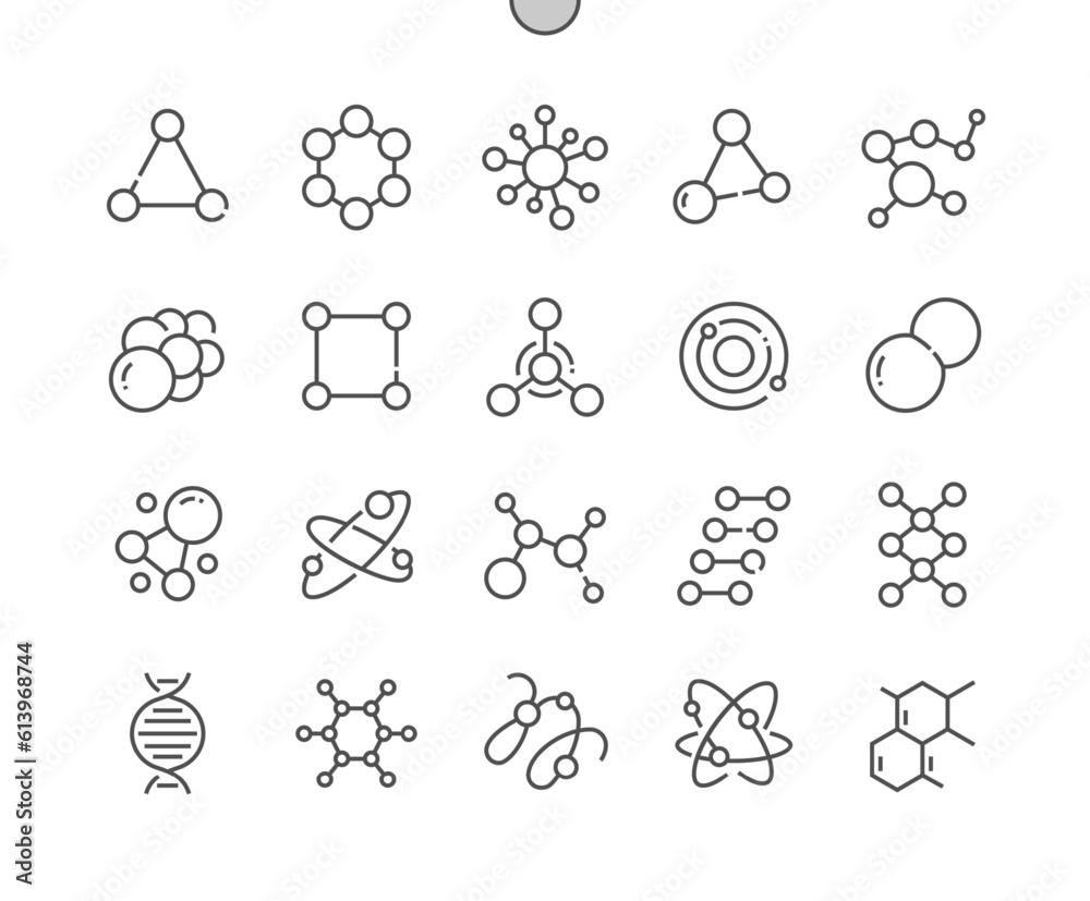 Molecule. Science and chemistry. Atom structure, connection, genetic ...