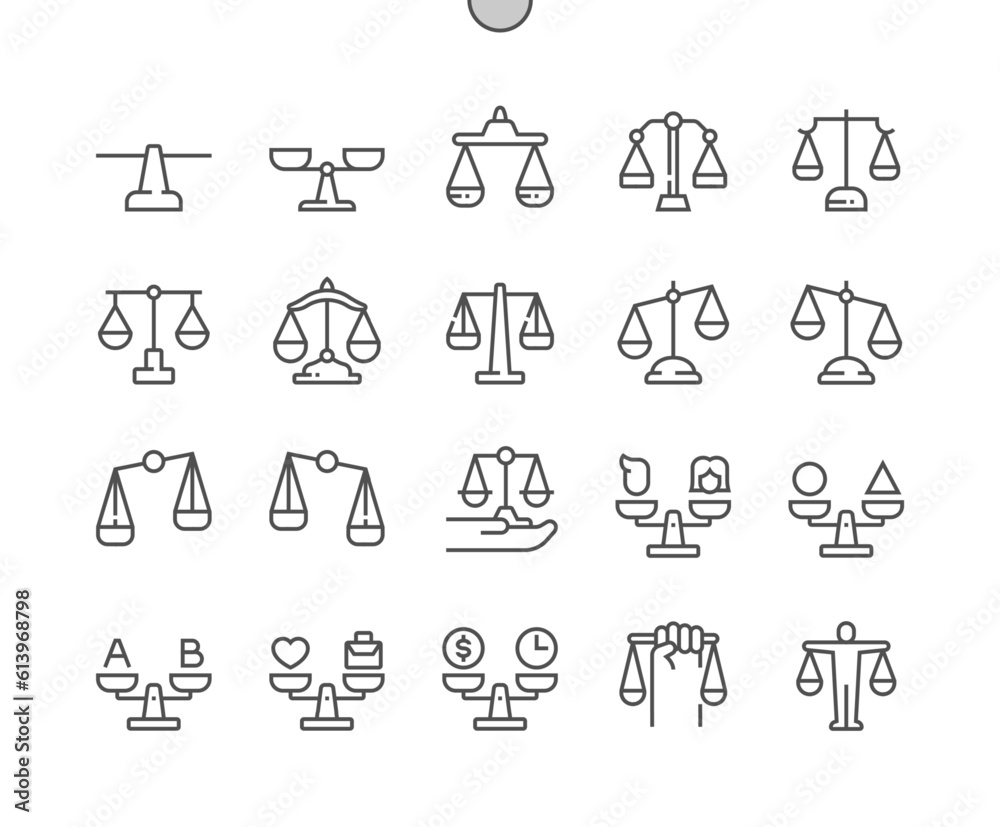 Scale. Balance. Gender equality. Legal law, justice scales. Pixel ...