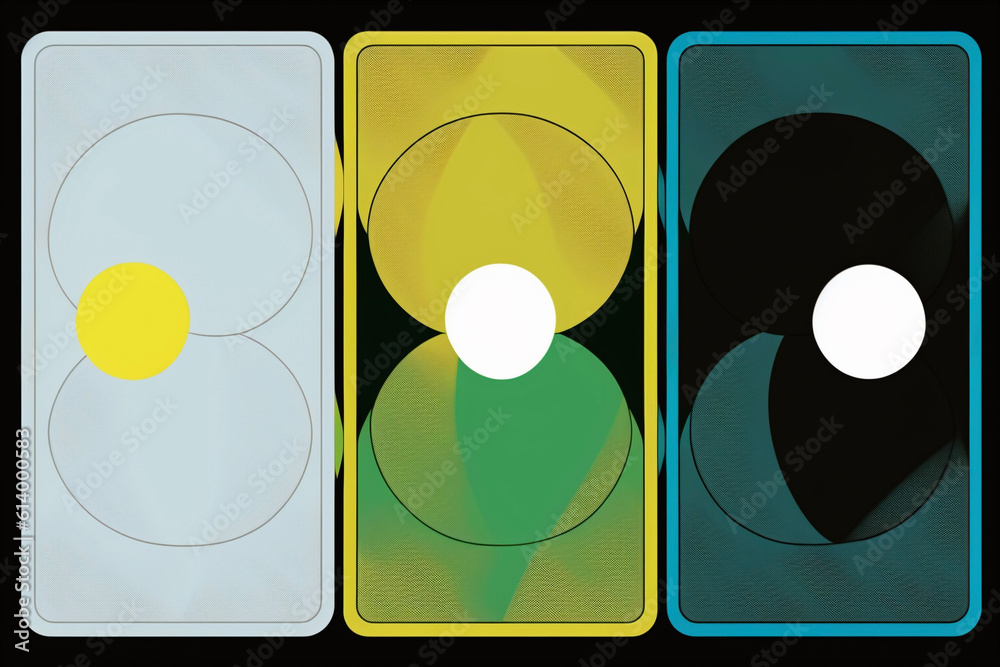 Cell Division Tarot Card Symbol Geometric Shapes Circles Mysterious ...