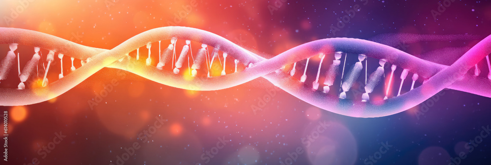 panoramic wallpaper of a minimalist DNstrand, against a tranquil ...