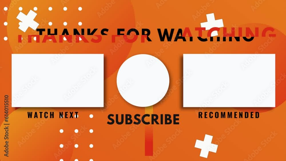 YouTube End Screen Or Outro Animation With Color Gradient And Motion ...