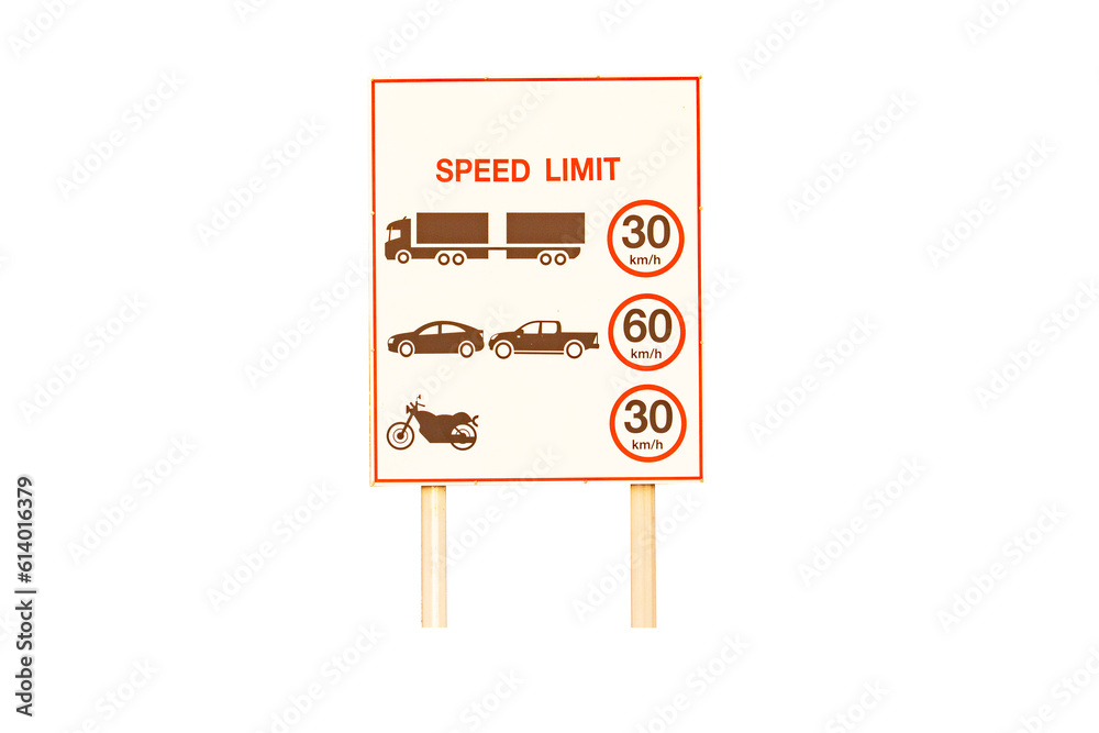 Truck speed warning signs motorbike, car side street. Rules for road ...