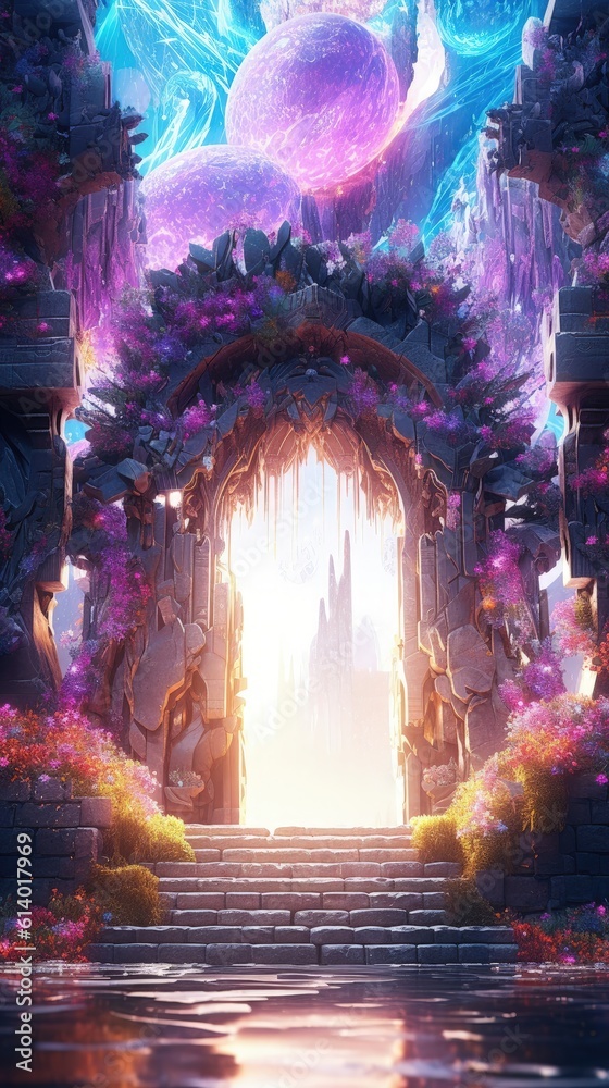 eternal portal to pure creativity to another dimension. Vibrant colors ...