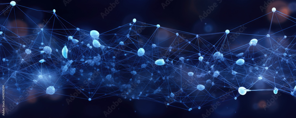 Abstract panoramic representation of a minimalist network node ...