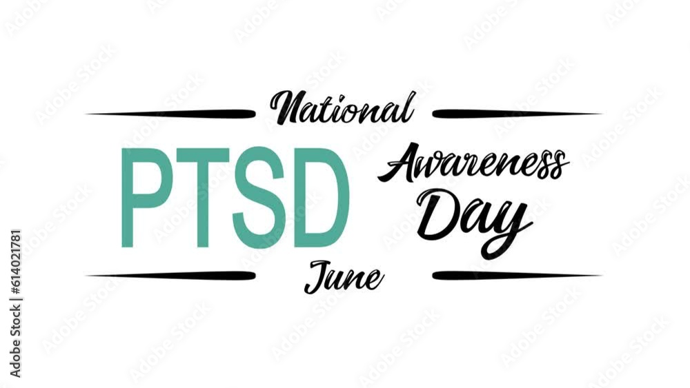 national ptsd awareness day animation. 4k animated greeting card. gift ...