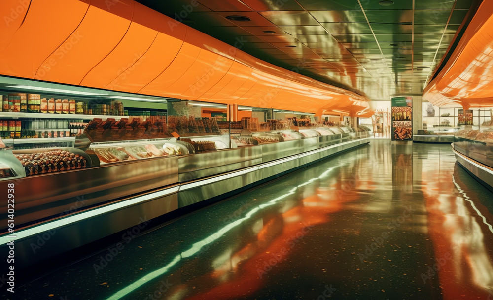Generative AI Sibiu, Romania - May, 2 2022: Empty snack bar in CineGold ...