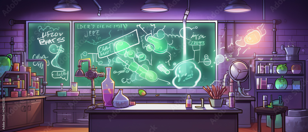 Generative AI Classroom for chemistry learning with formula on ...