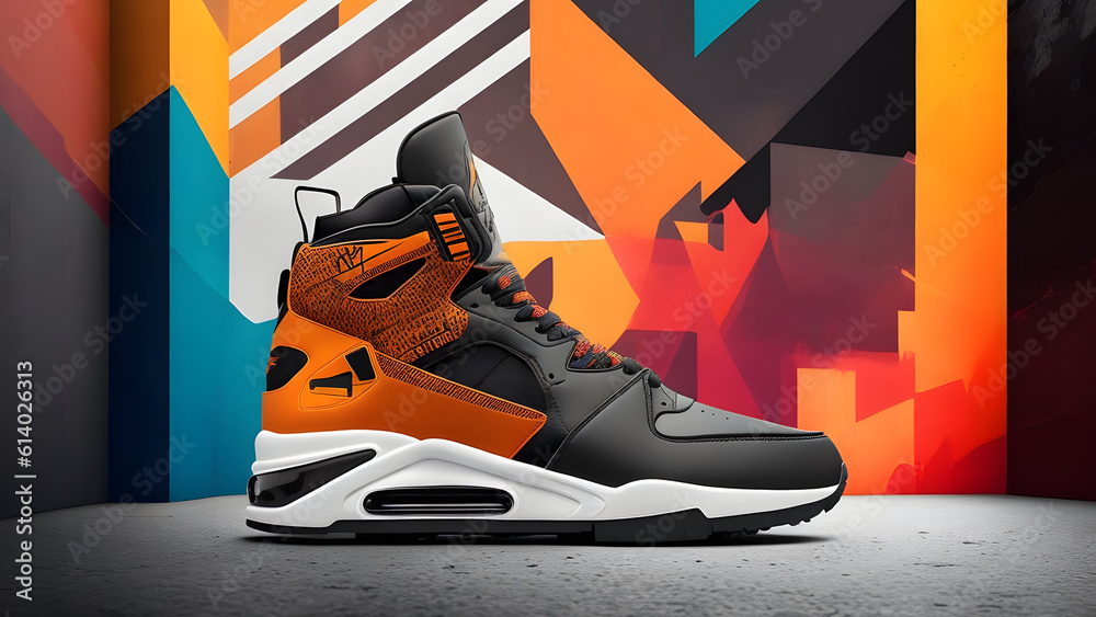 A visually striking image that celebrates the iconic allure of sneakers ...