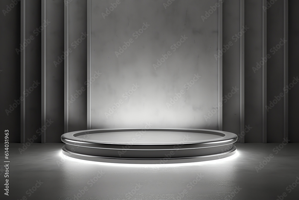 Generative AI Empty stage design for mockup and corporate identity ...