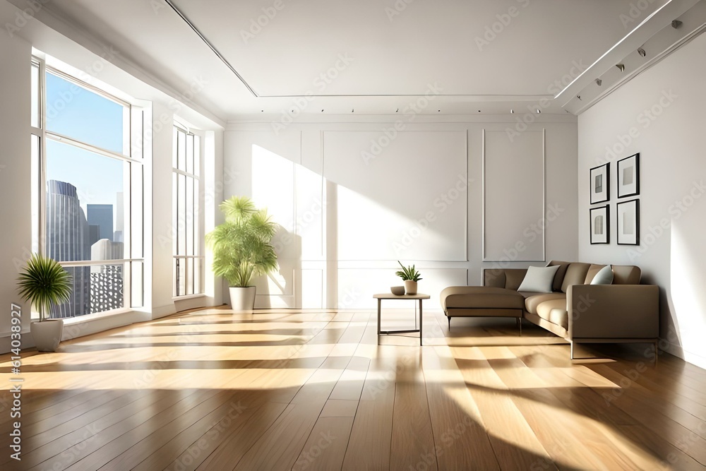 Empty Modern Living Room