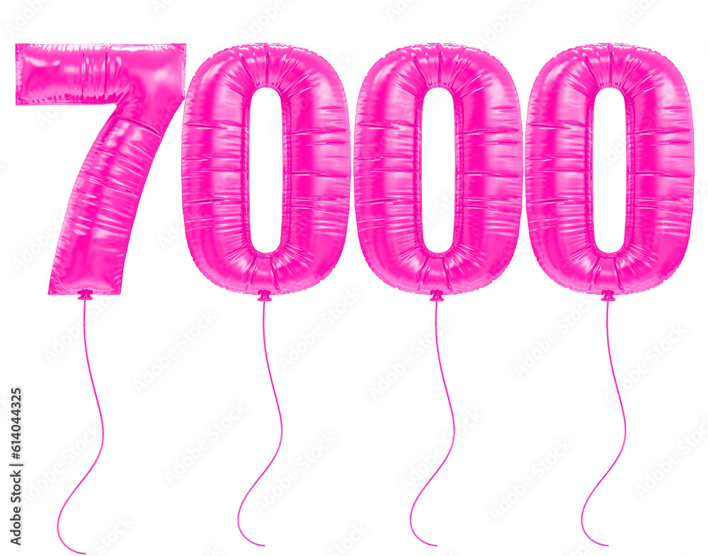7000 Pink Balloons Number Stock Illustration | Adobe Stock
