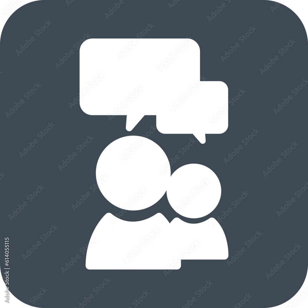 conversation icons in simple square. Stock Vector | Adobe Stock