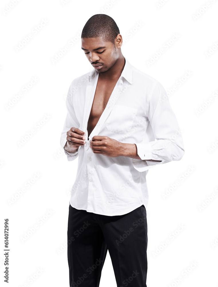 Shirt, fashion and black man dressing on isolated, transparent and png ...