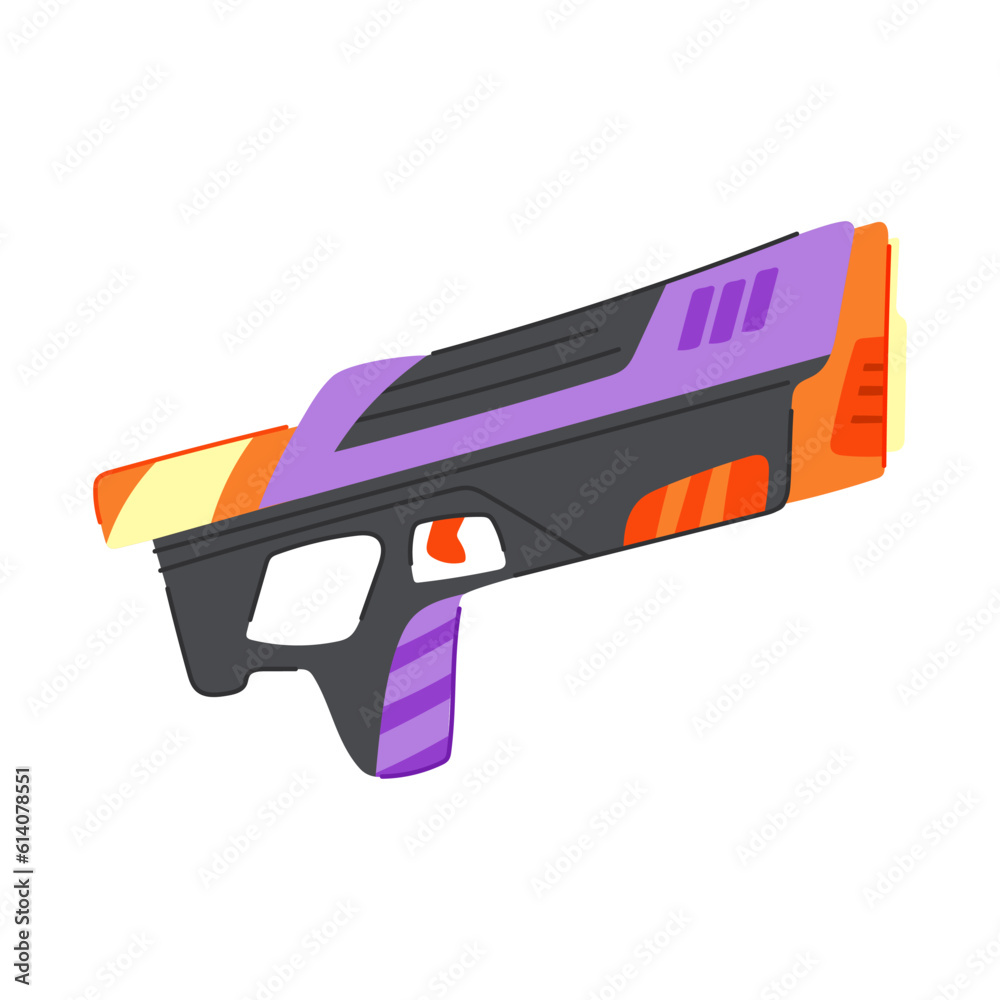 graphic water gun cartoon. splash happy, blue yellow graphic water gun ...