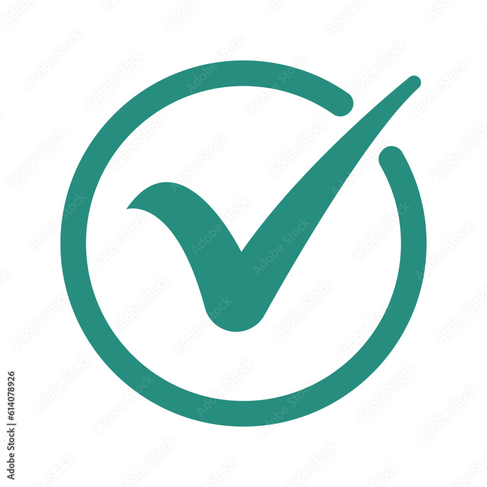 Stockvector Check Mark Icon Vector, Checkmark Icon, Approved Symbol ...