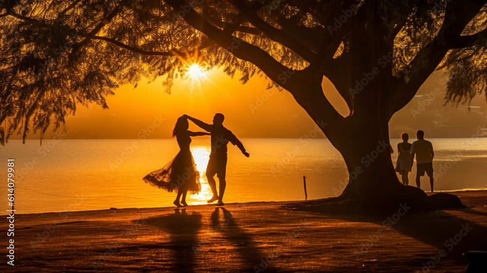 Witness the dance of light and shadow as a mesmerizing sunset bathes ...