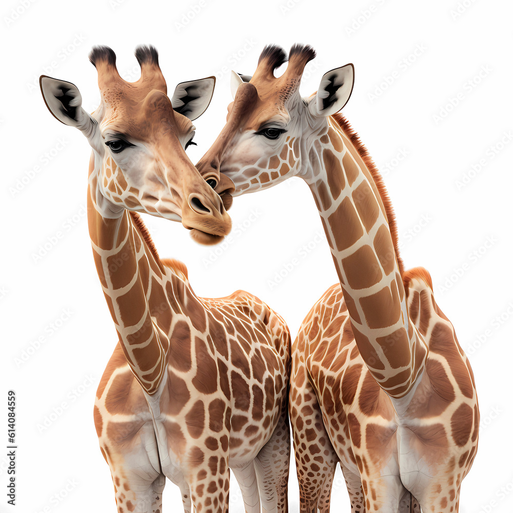 Giraffe (Giraffa), genus of mammals, order Even-toed ungulates, white ...