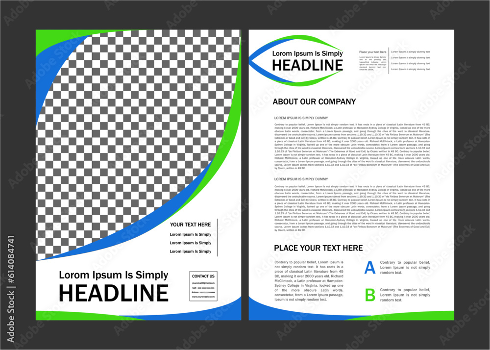 The design of the headline template or flyer design can also be for a ...
