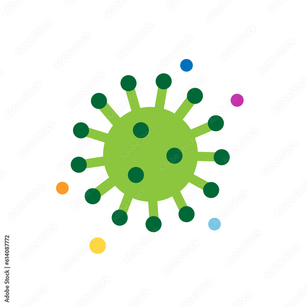 Bacteria, virus, microbe line icon. Vector illustration included icon ...