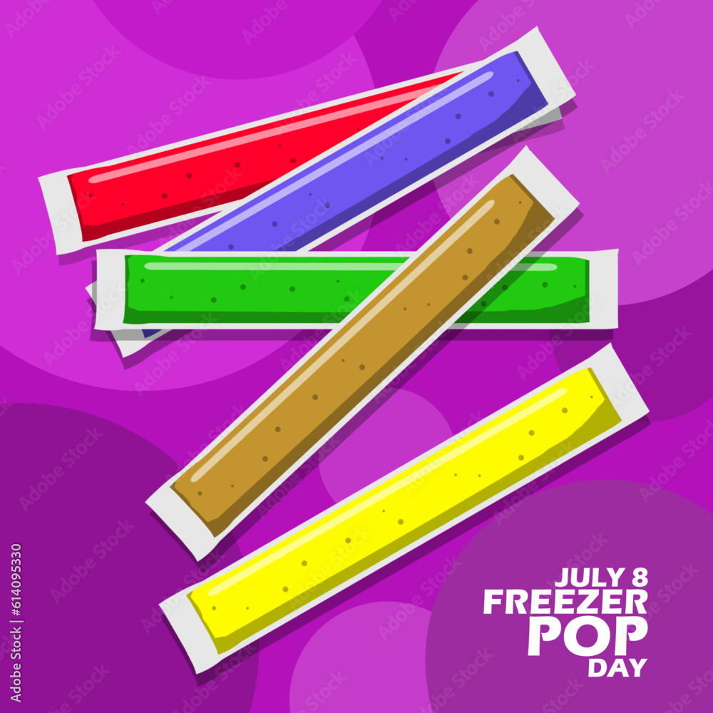 fresh frozen ice with elliptical shape with different flavors commonly ...