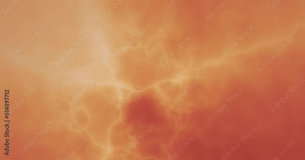 Lightning discharge in a hot atmosphere. Seamless cyclic animated ...